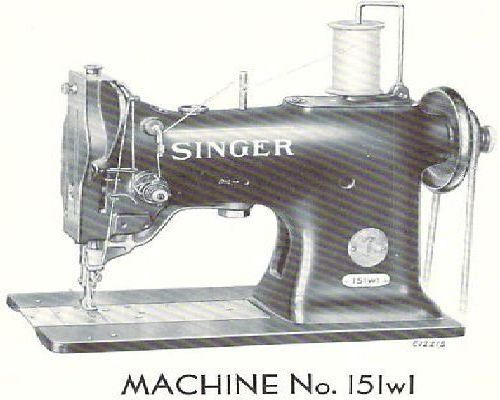 Singer 151w1 Industrial Sewing Machine Parts Book
