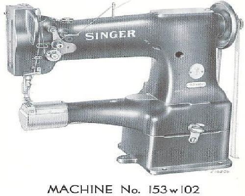 Singer 153w102 Industrial Sewing Machine Parts Book